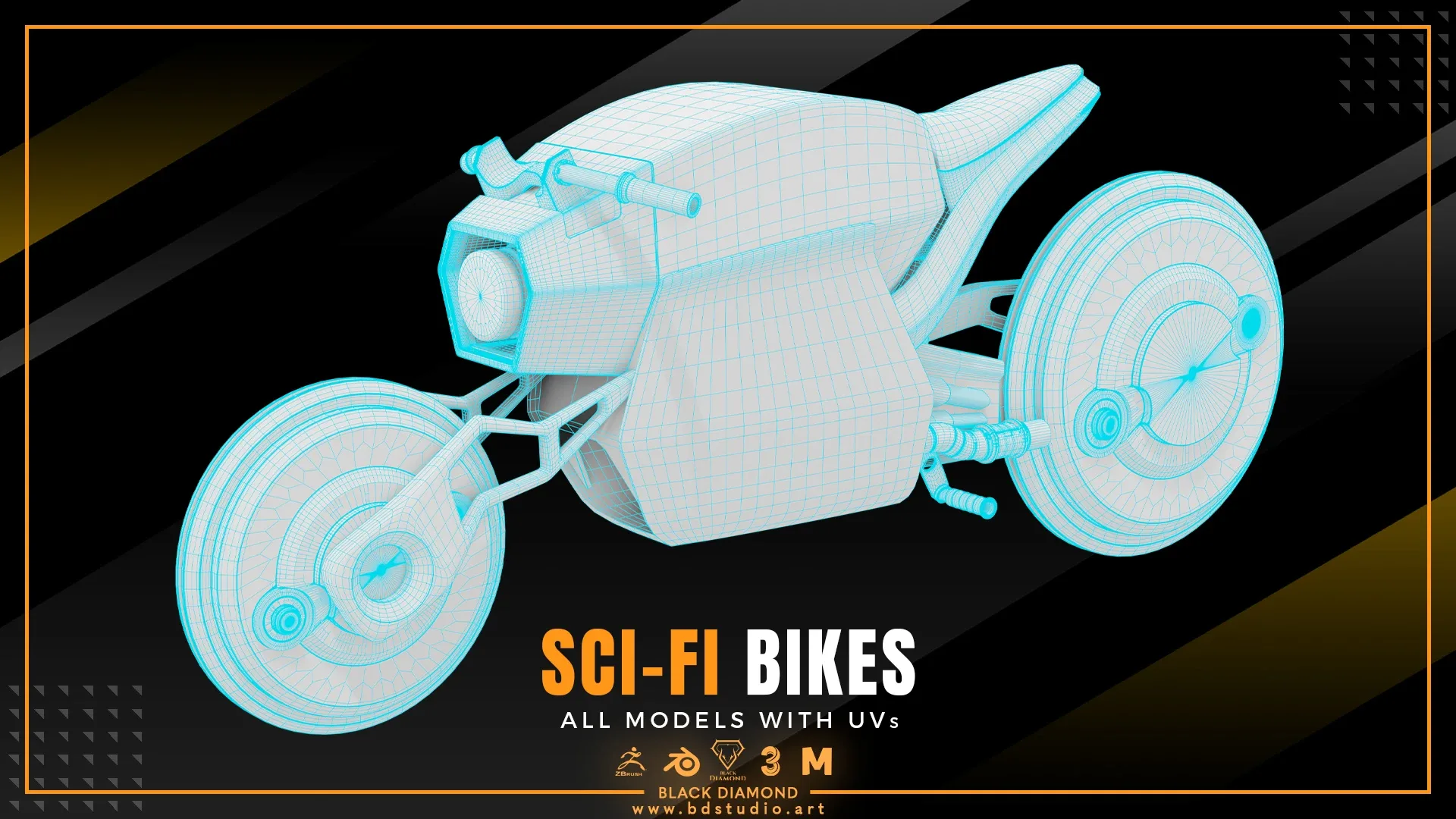 SCI-FI BIKES ( for all 3d software - FlippedNormals