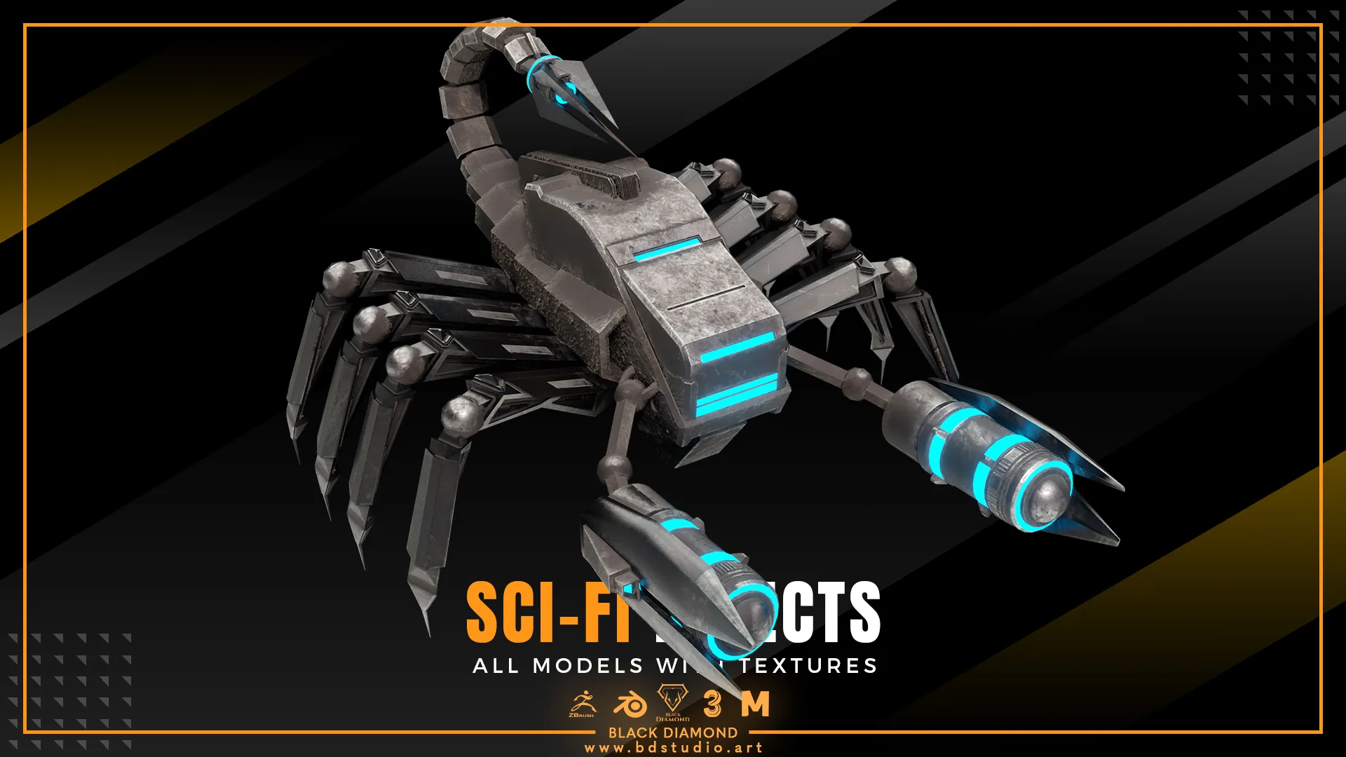 SCI-FI Insects with Textures - FlippedNormals
