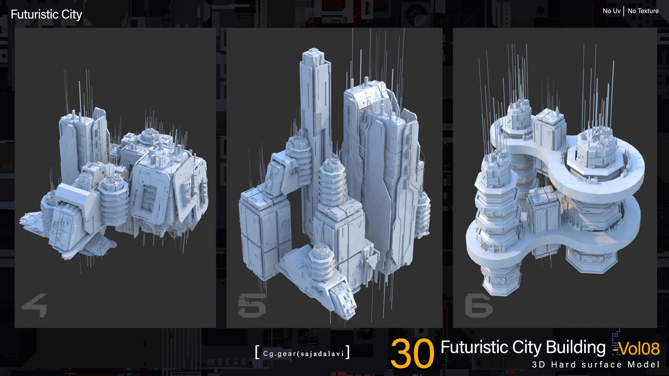 futuristic Sci-fi City Building - FlippedNormals