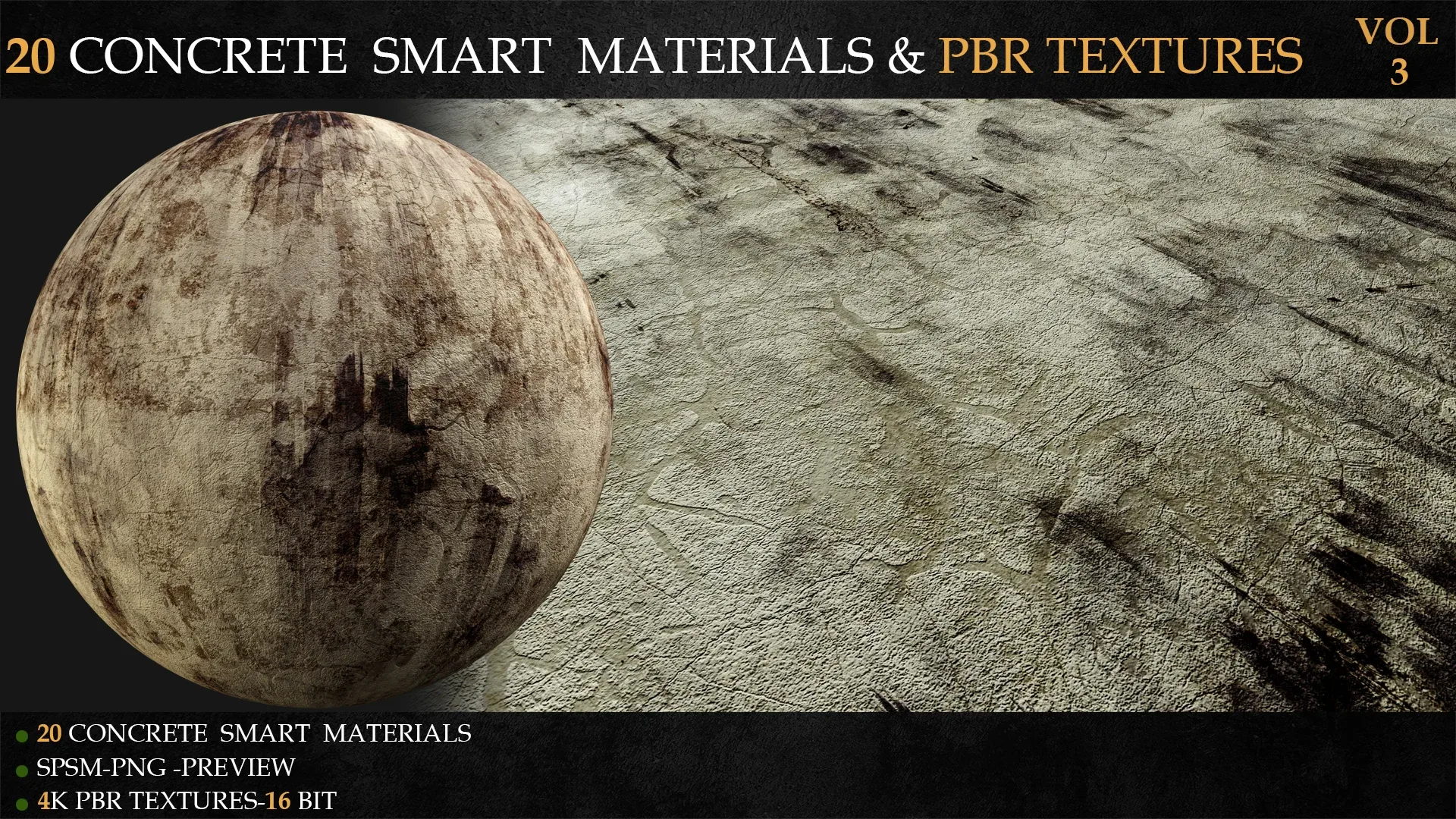 20 CONCRETE SMART MATERIALS & PBR - FlippedNormals
