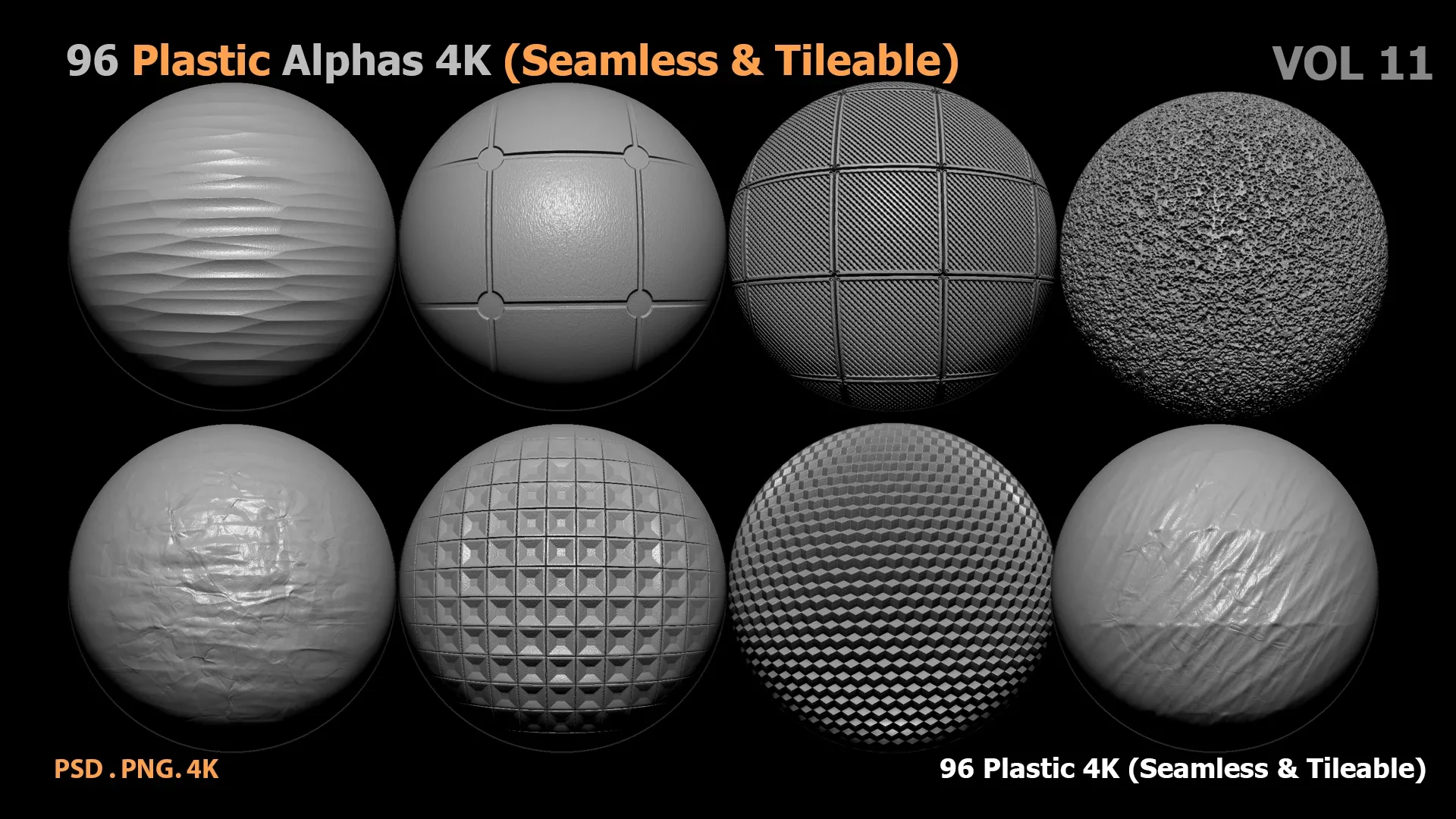 96 Plastic Alphas (Seamless & Tileable) - FlippedNormals