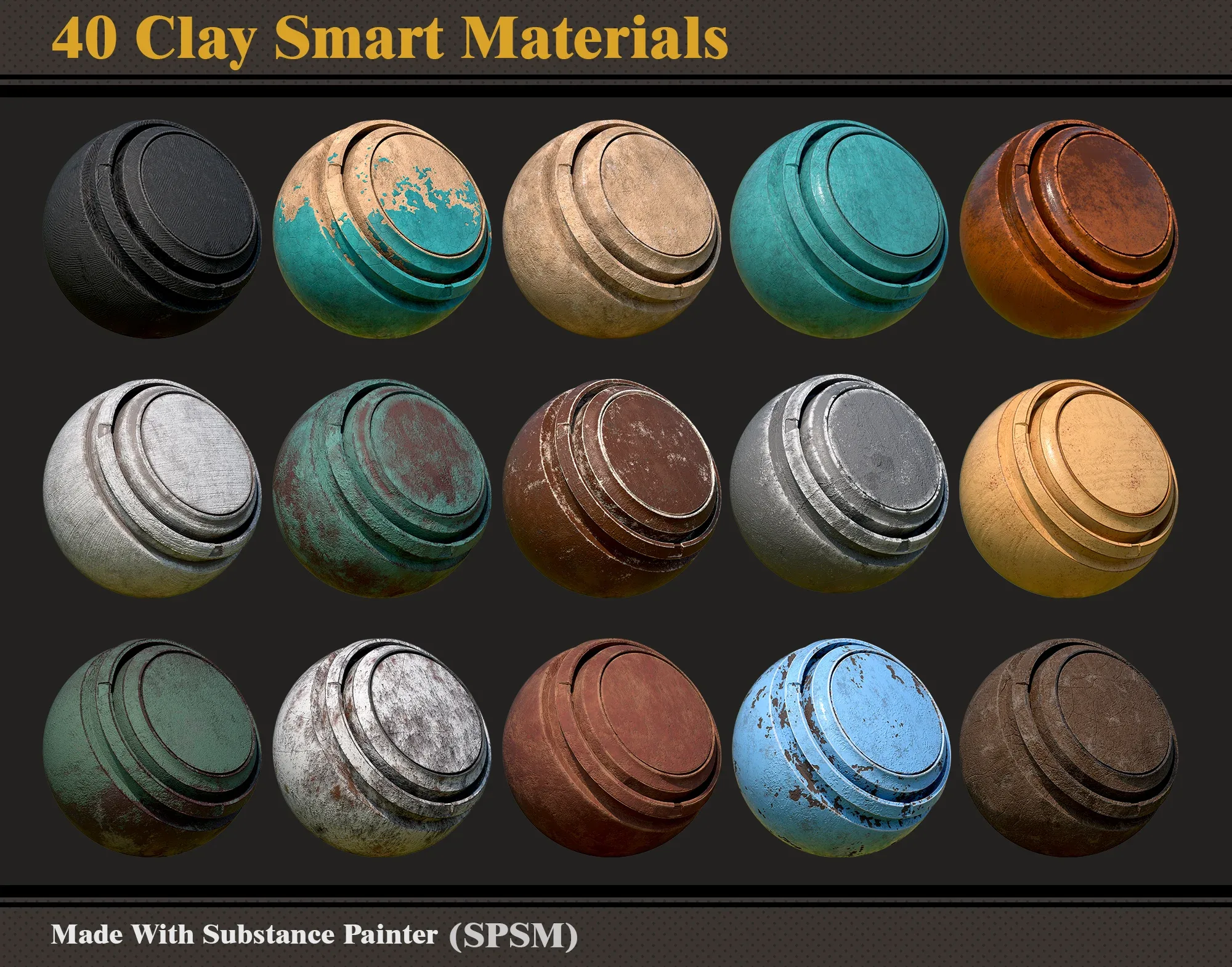 40 Clay Smart Materials - FlippedNormals
