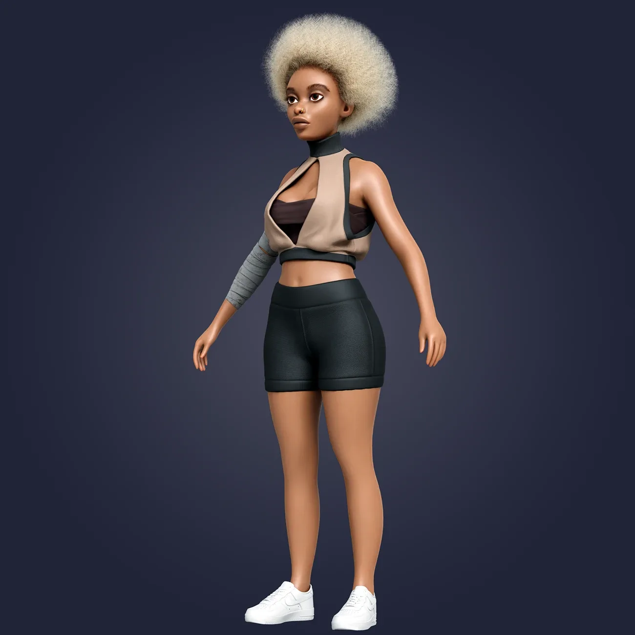 stylized female 3d character for - FlippedNormals stylized female 3d character for - FlippedNormals
