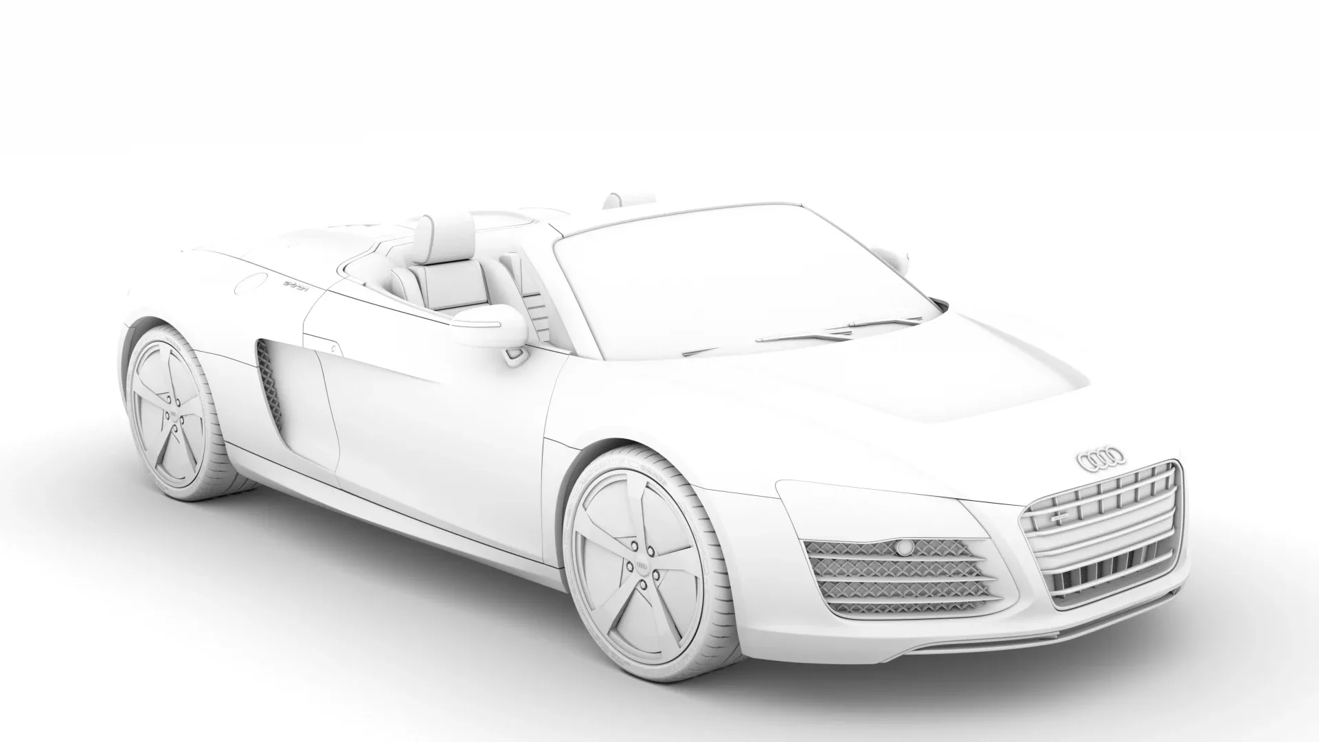 Audi R8 E Tron Spyder 2016 - FlippedNormals