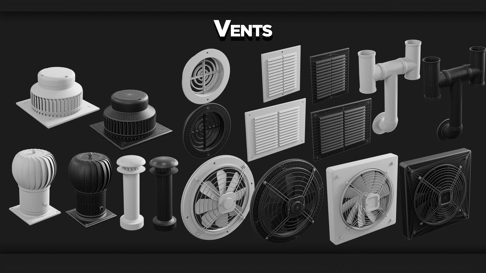 +75 Building Props - KITBASH - - FlippedNormals