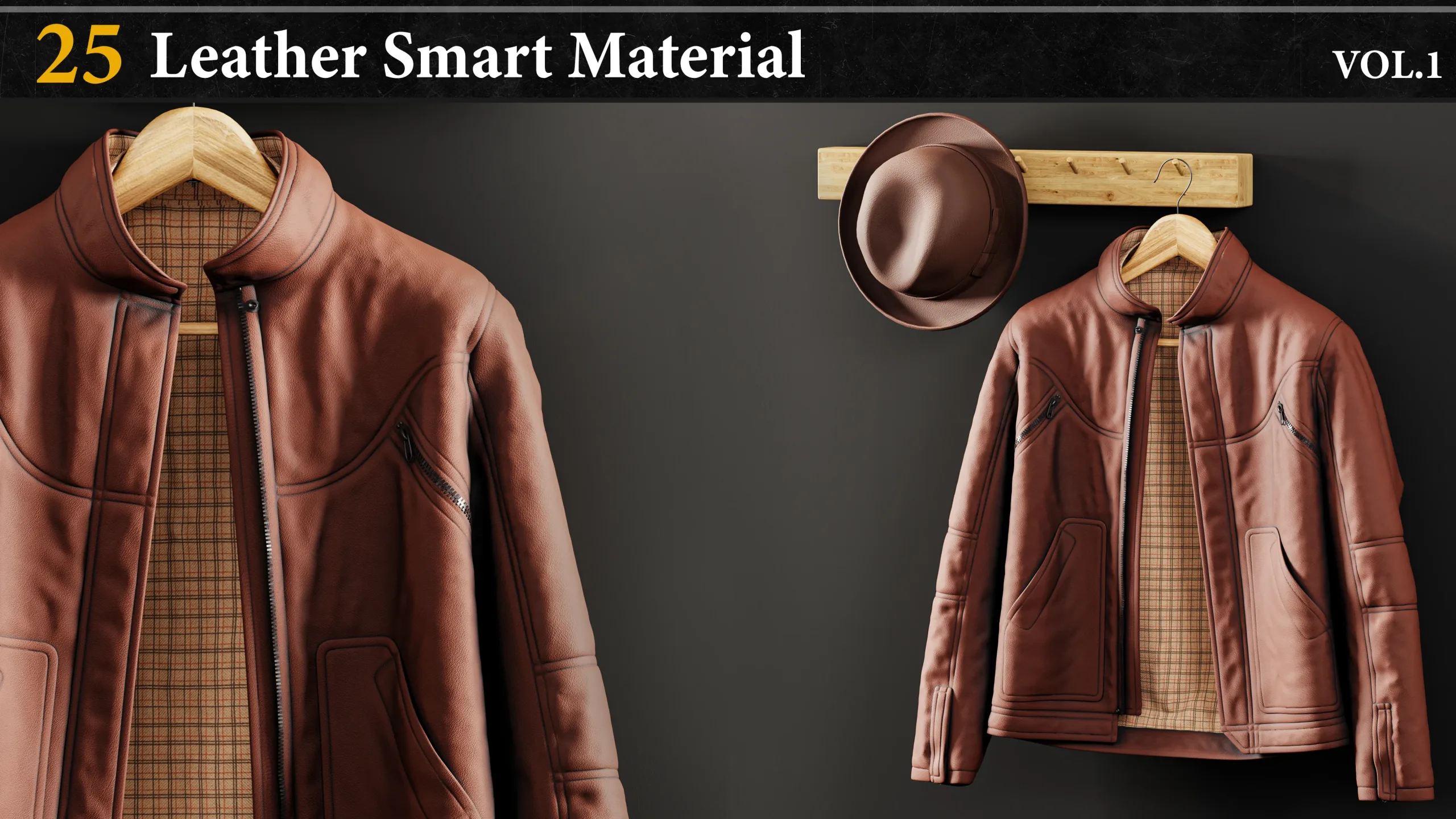 25 Leather Smart Material VOL.1 - FlippedNormals