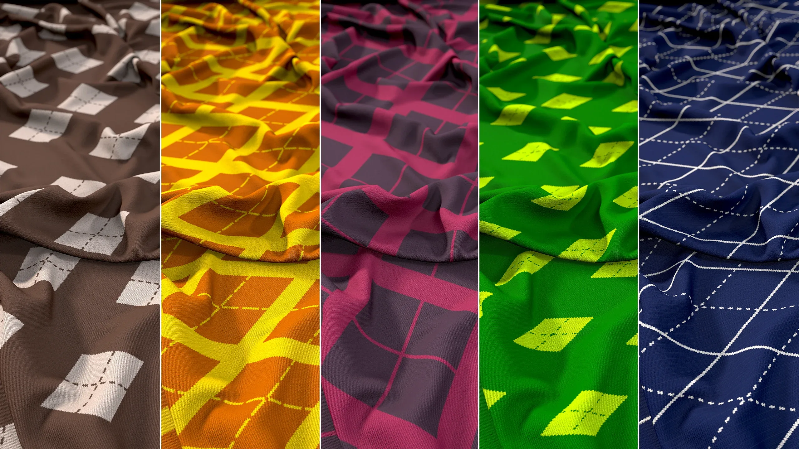 15 Argyle Fabric Materials + 186 - FlippedNormals