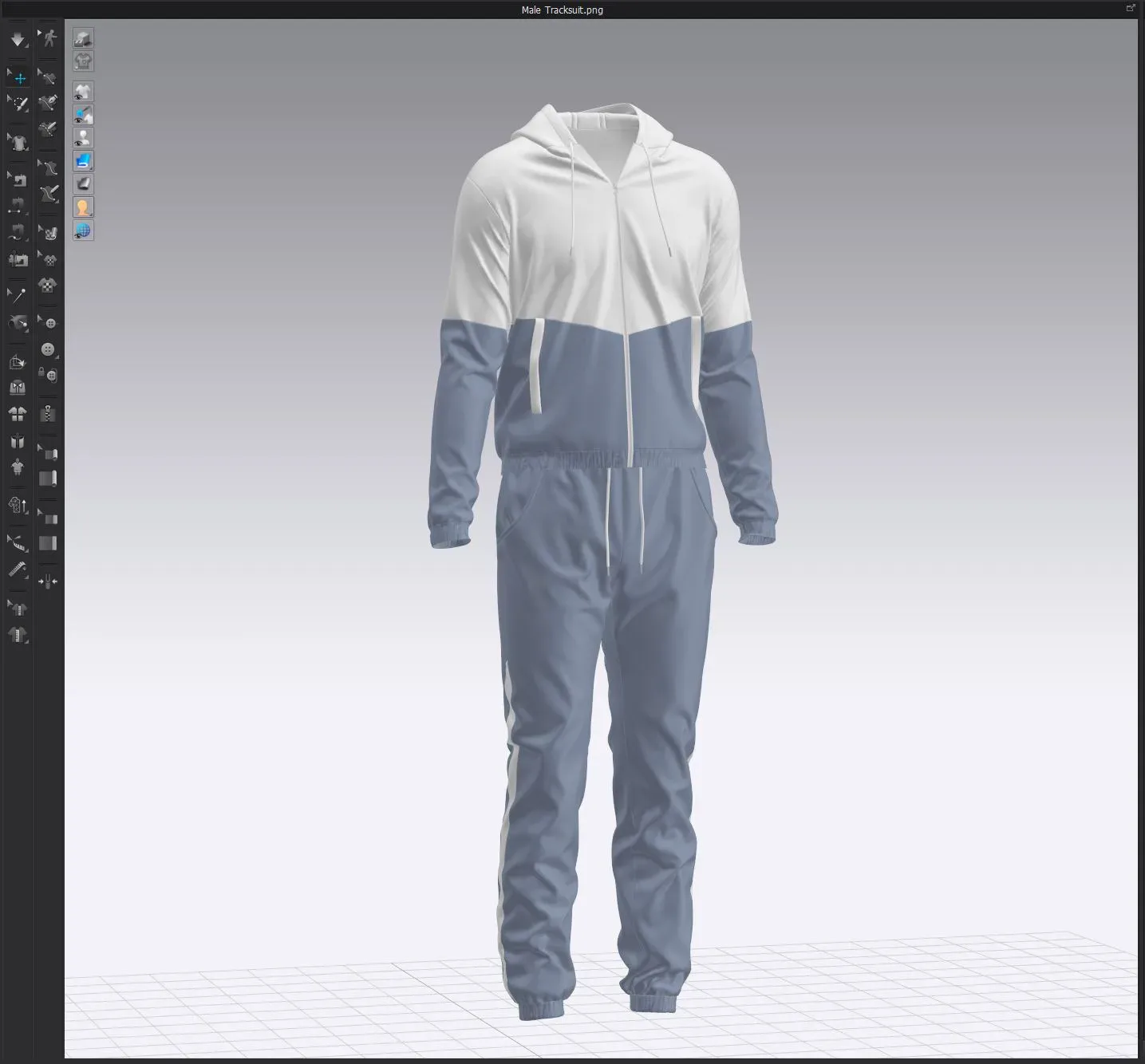Male Tracksuit, marvelous designer - FlippedNormals