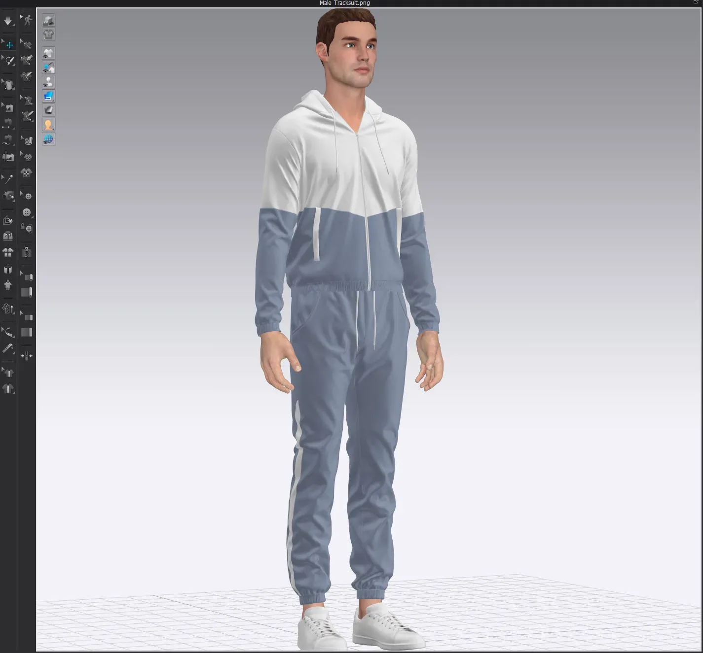 Male Tracksuit, marvelous designer - FlippedNormals