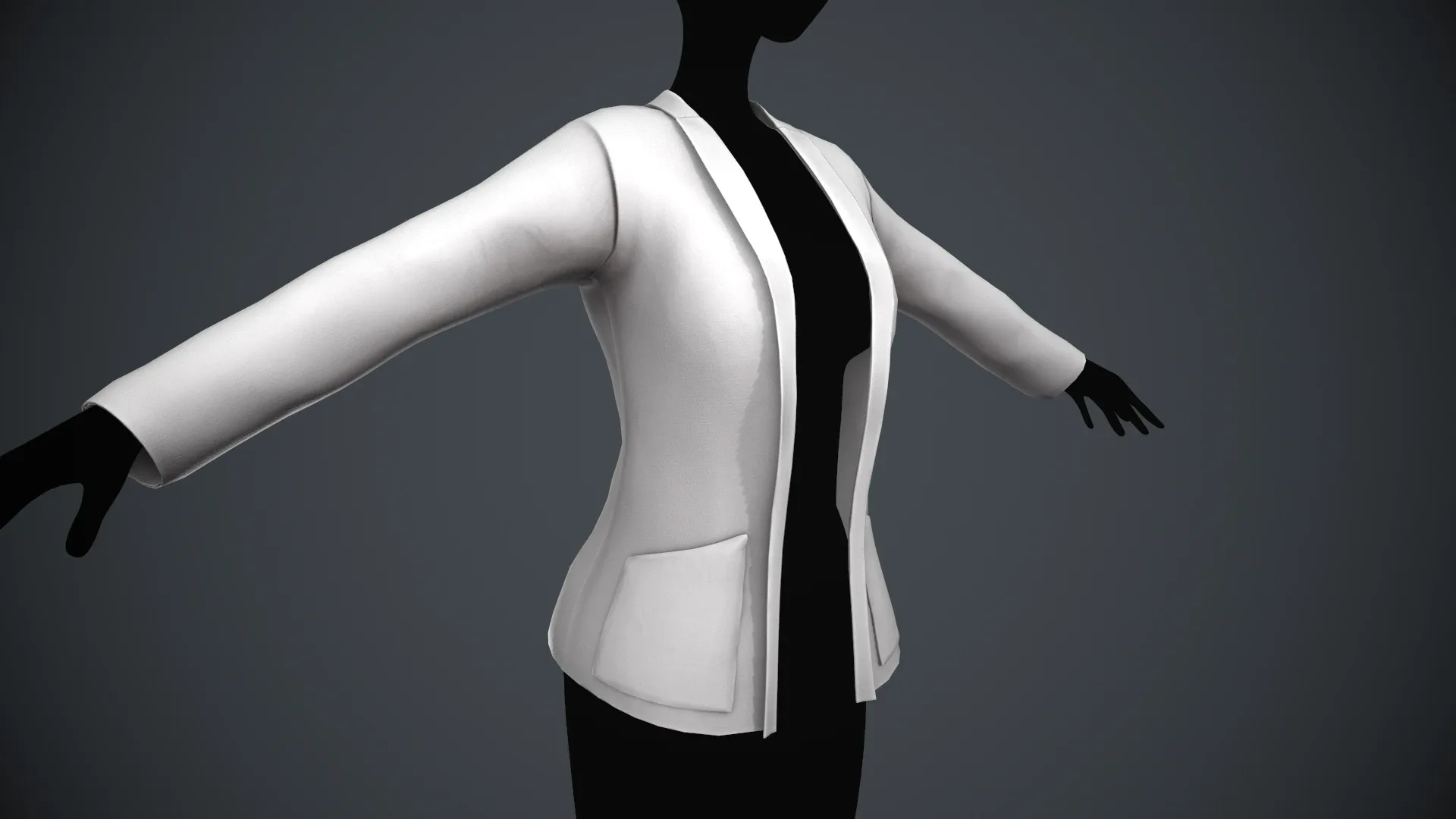 Female White Jacket Style 2 - FlippedNormals