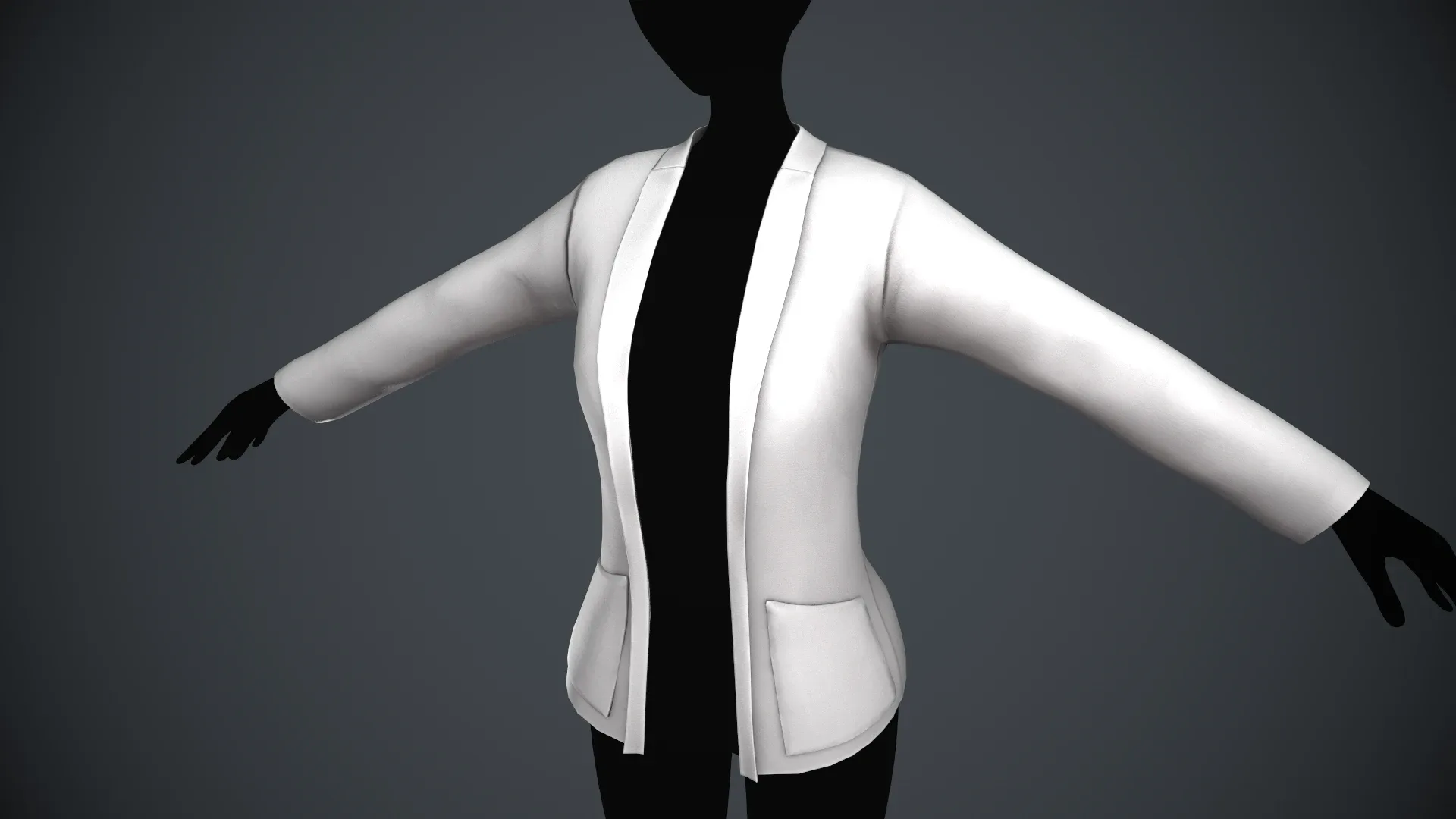 Female White Jacket Style 2 - FlippedNormals