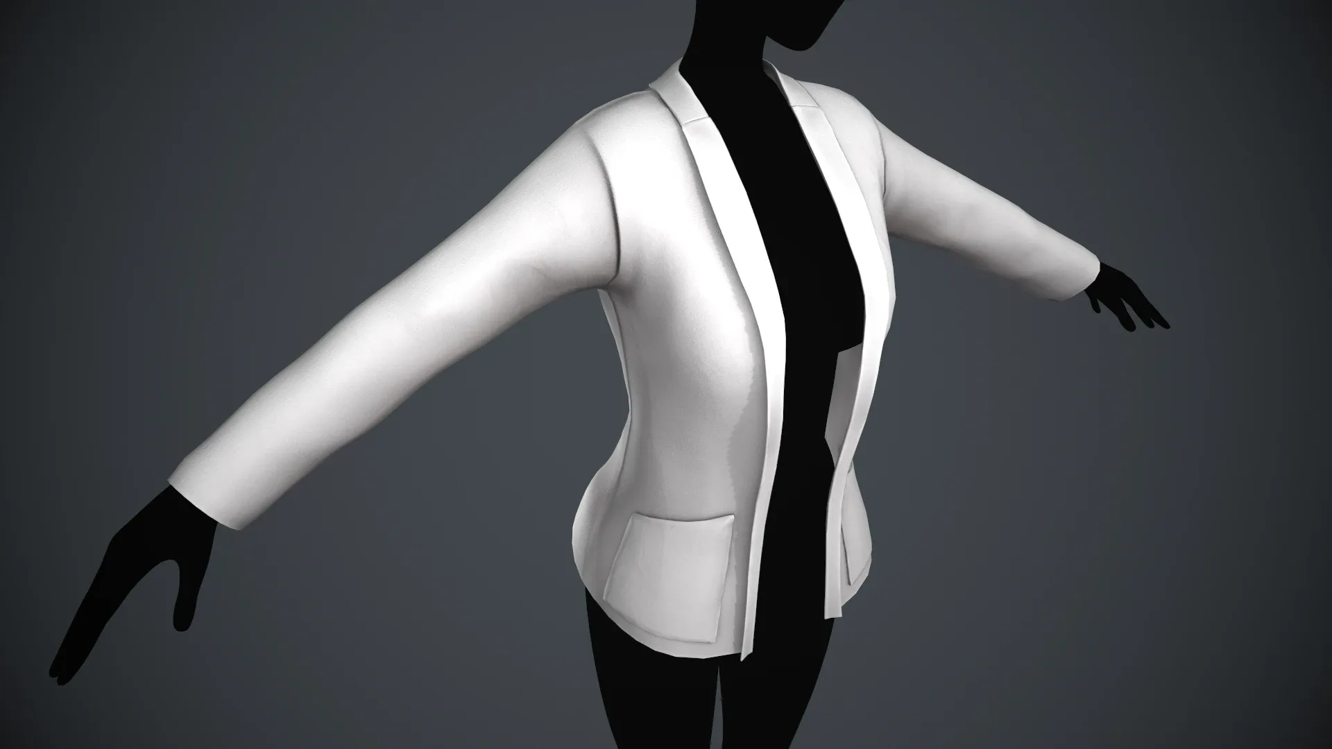 Female White Jacket Style 2 - FlippedNormals