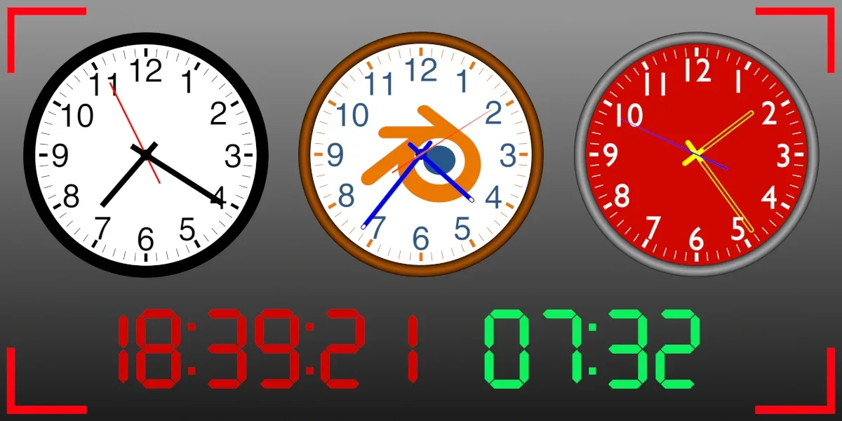 Procedural clocks for Blender - FlippedNormals