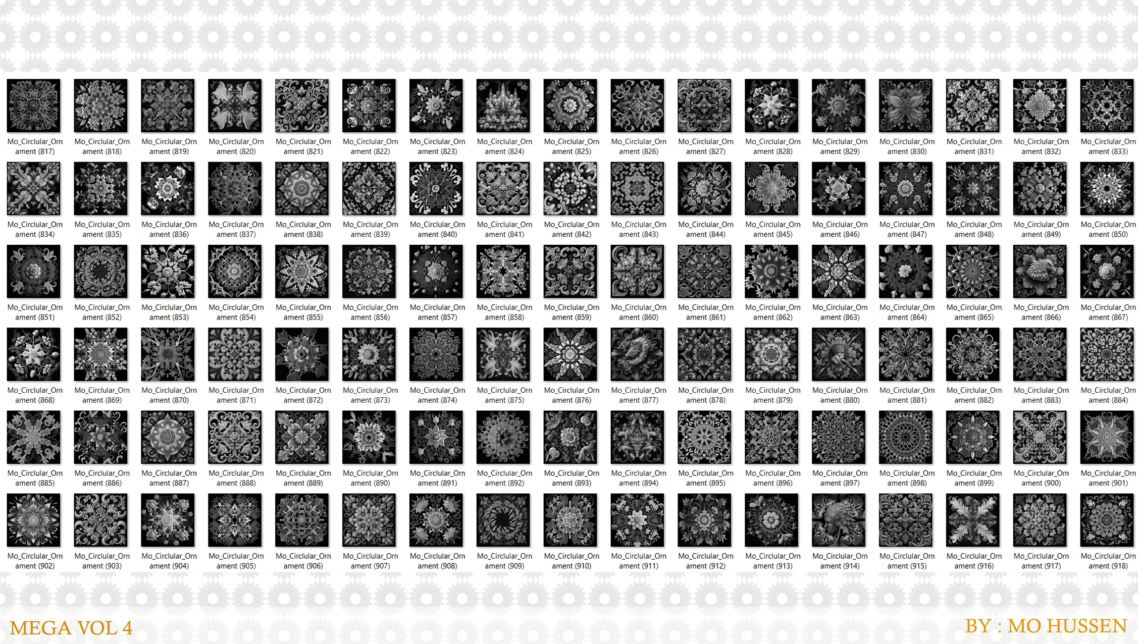 +1000 Mega Ornamental Patterns - FlippedNormals