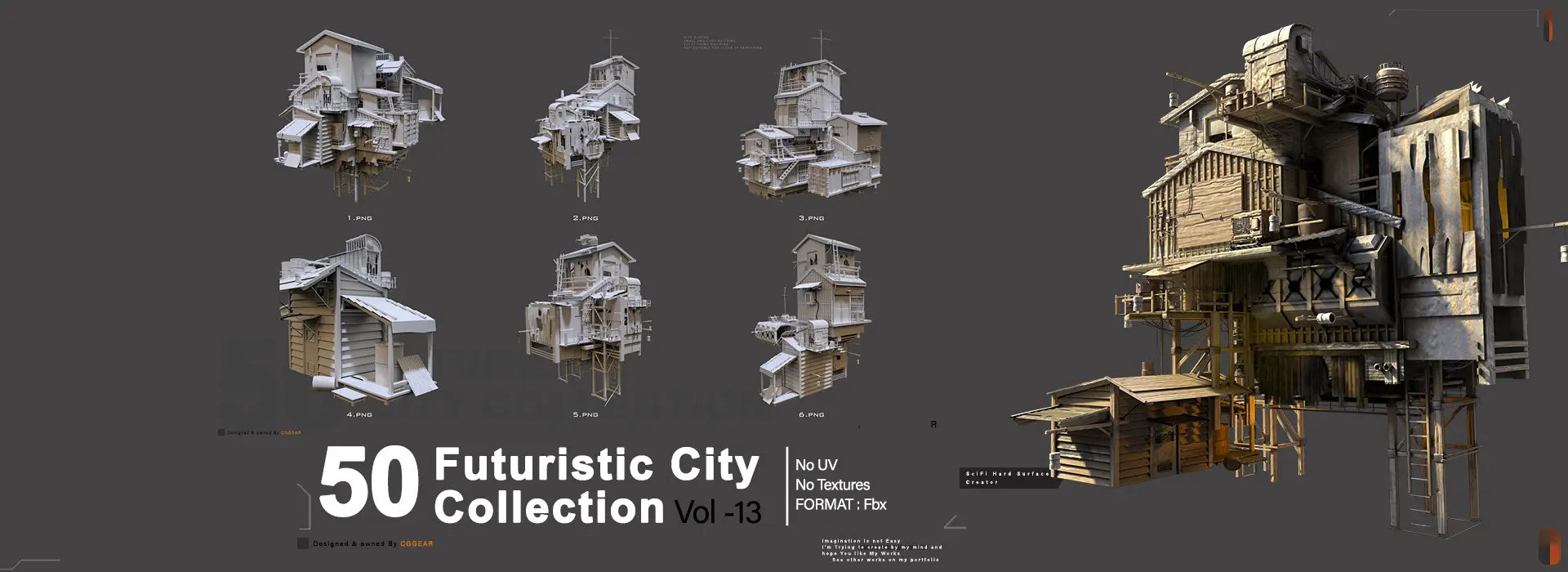 50 post-apocalyptic building Vol - FlippedNormals