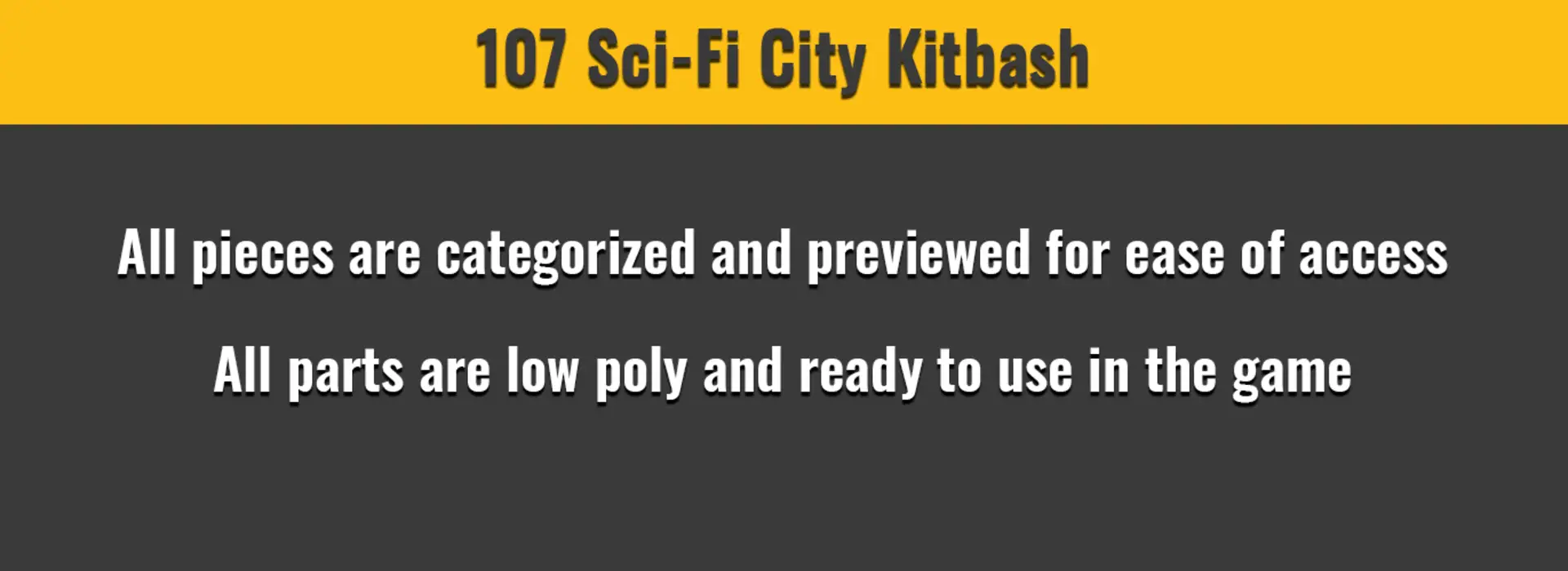 107 Sci-Fi City elements ( Kitbash - FlippedNormals