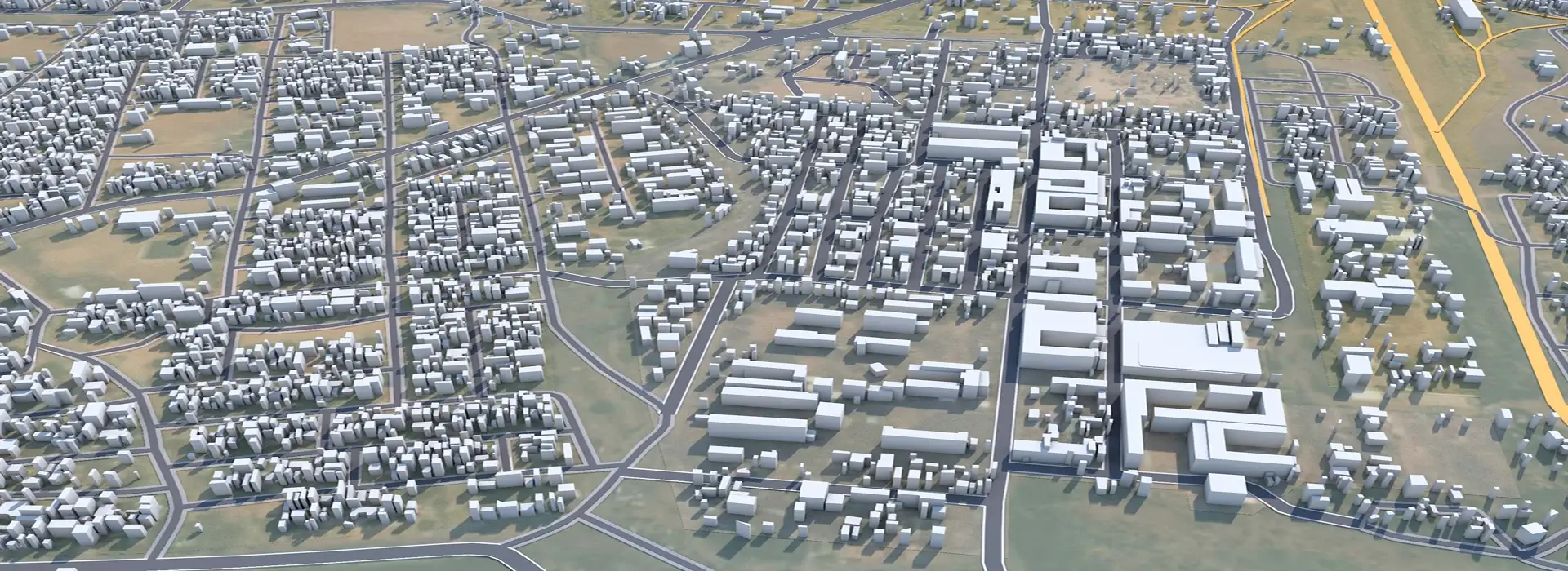 Nyala city Sudan 3d model 25km - FlippedNormals