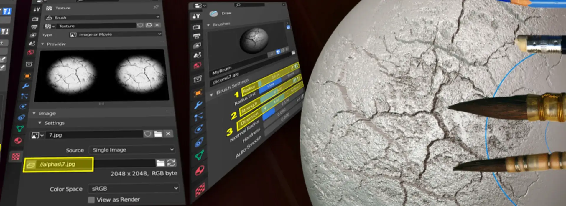 Blender Alpha Brushes Tutorial - FlippedNormals