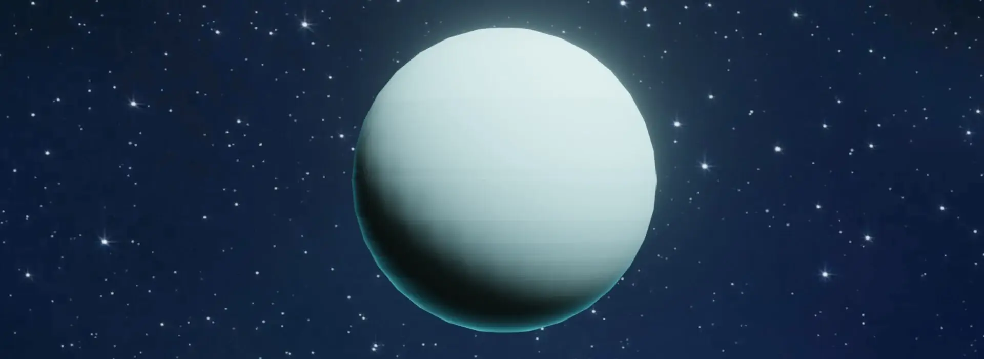 Stylized Planet Uranus 3D Model - FlippedNormals