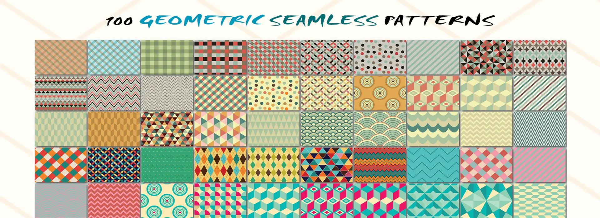 100 Seamless Geometric Patterns - FlippedNormals