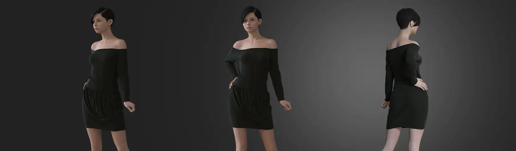 Off Shoulder Jersey | clo3d | marvelous - FlippedNormals