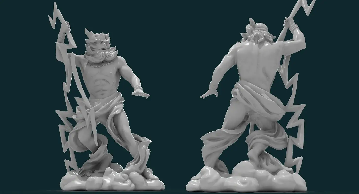 3D Zeus Model - FlippedNormals