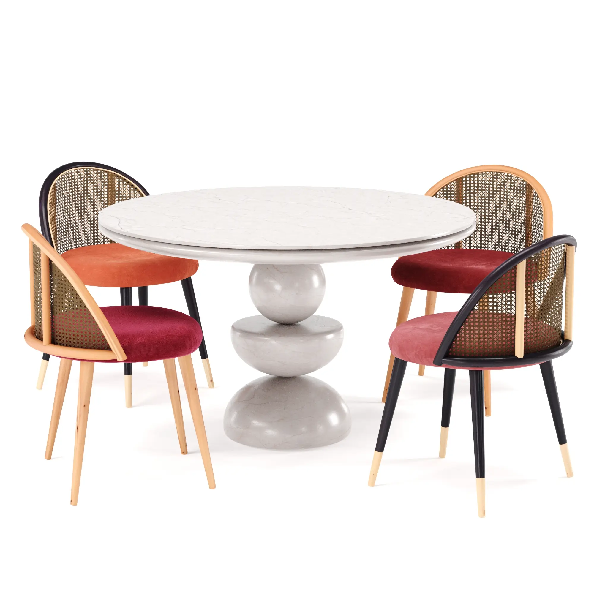 Dining Set 5 - By Marble Table - FlippedNormals