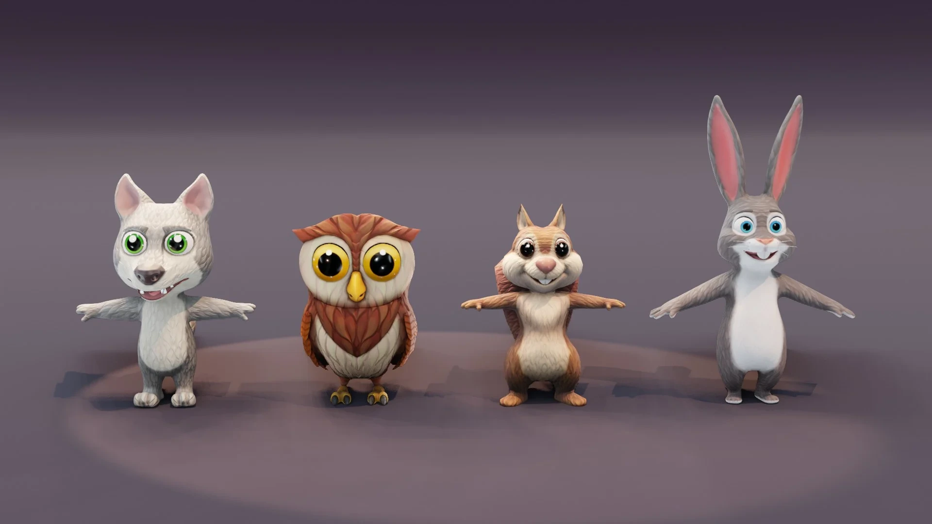 Animated Cartoon Animals 3D Models - FlippedNormals