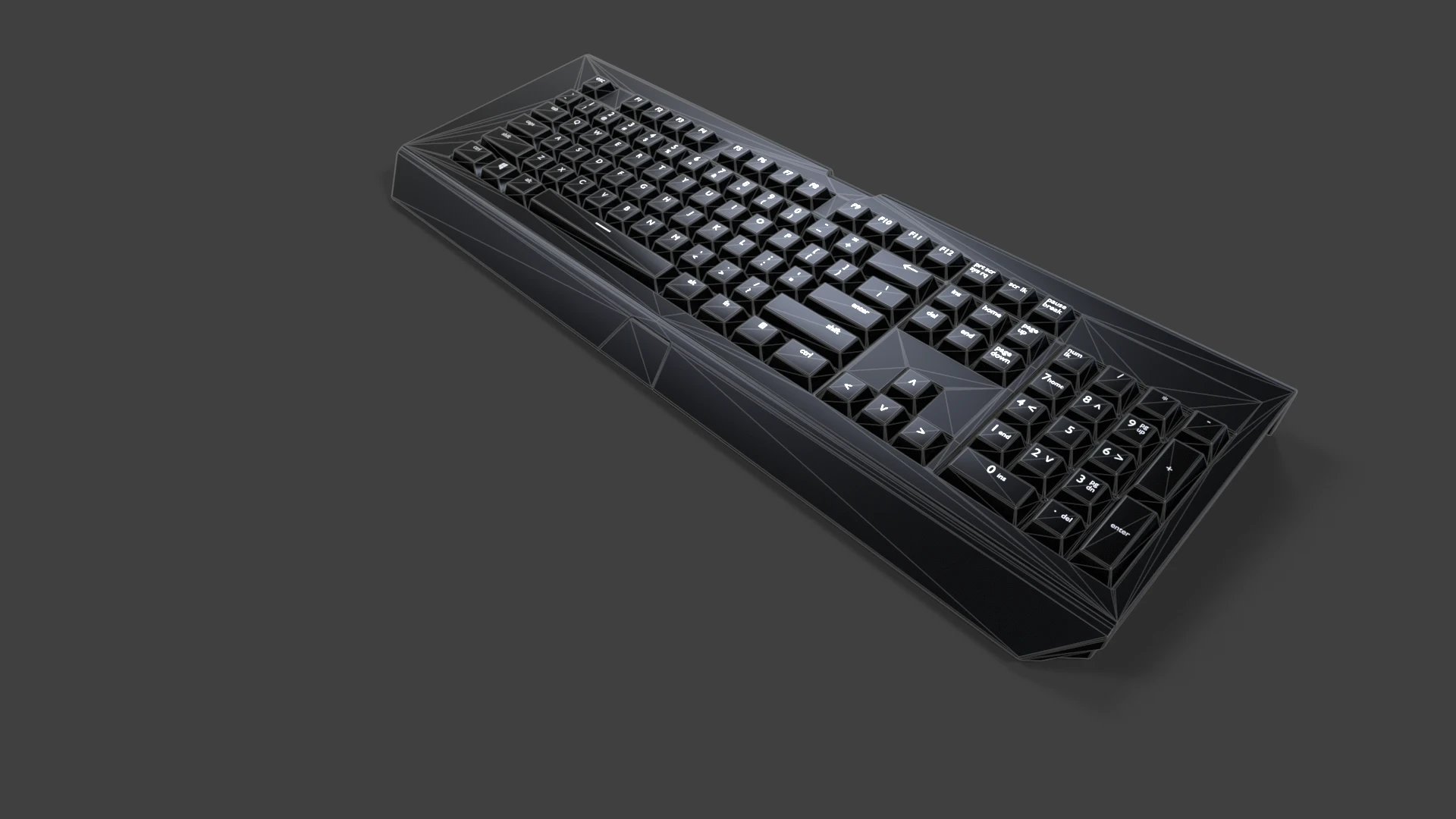 Cordless Keyboard - Low Poly - FlippedNormals