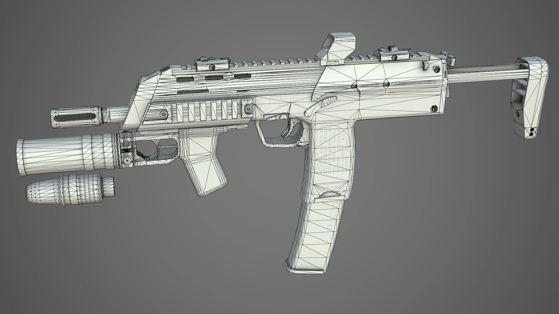 Heckler and Koch MP7A2 with GP-25 - FlippedNormals