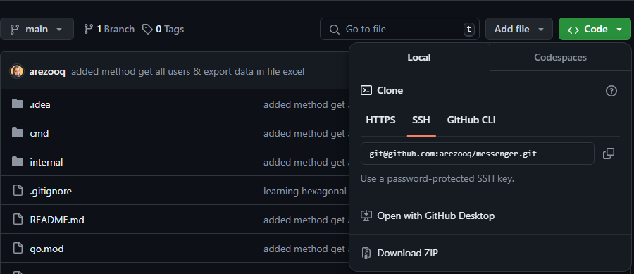 GitHub - arezooq/messenger