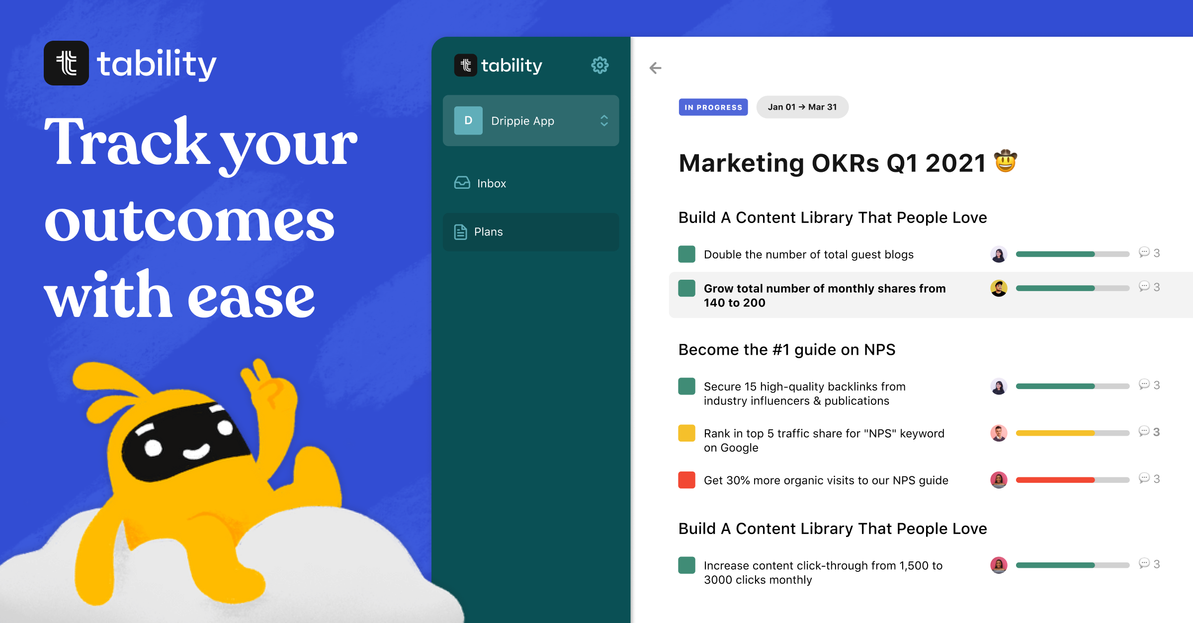 Goal Tracking | Tability