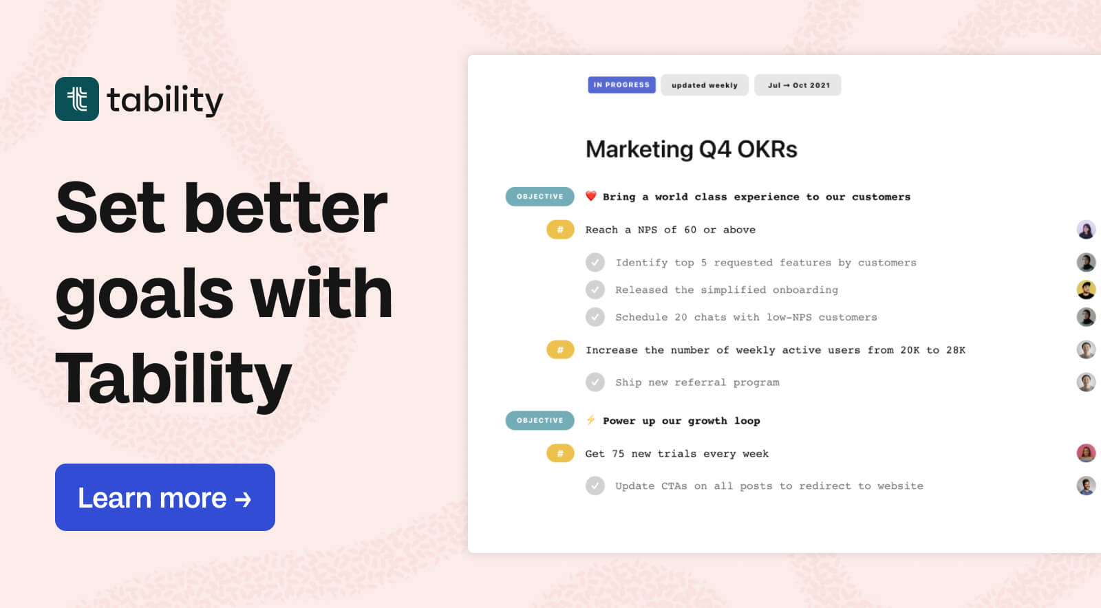 Goal Setting — Set better goals with Tability