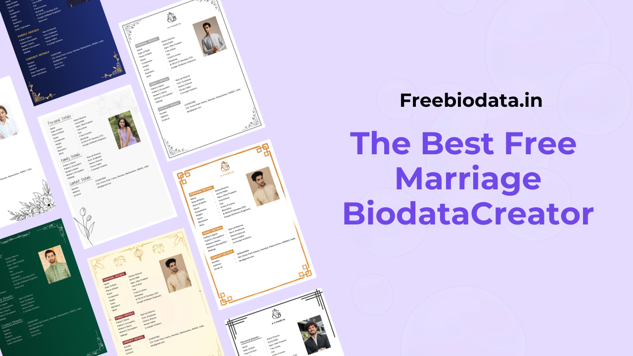 Free Marriage Biodata Maker - Download PDF Instantly