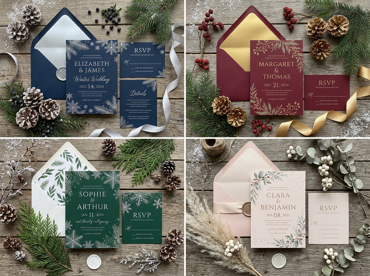 Winter Wedding Invitation Colors: Beyond Red and Green | My Lovely ...