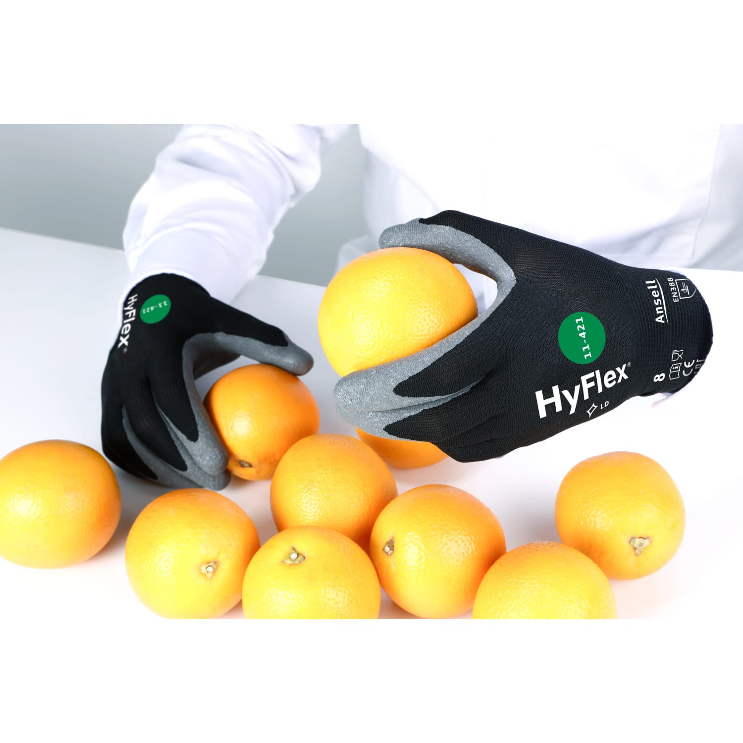 Gant de protection anti-coupure Ansell HyFlex 11-421 enduction PE taille 9 | Paredes