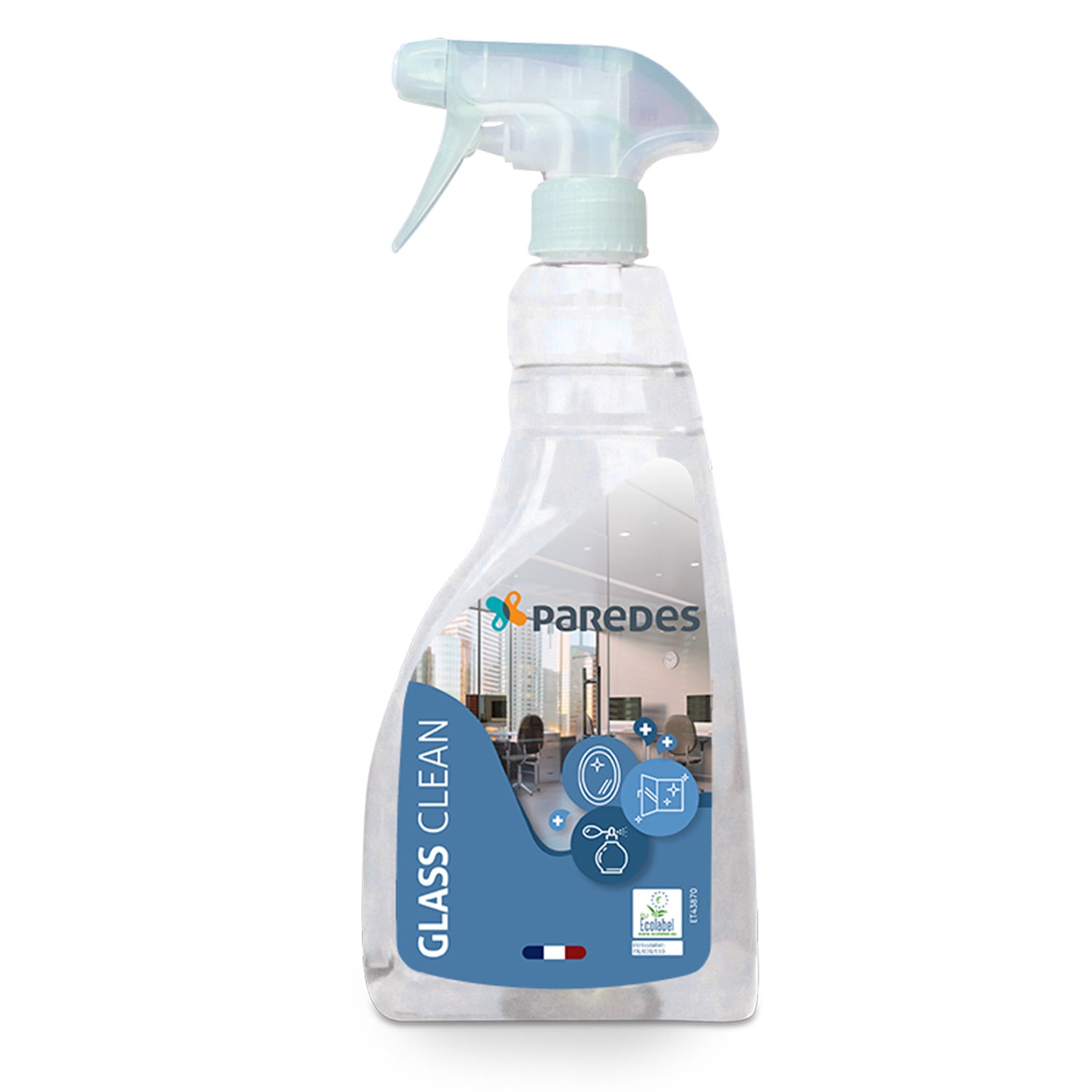 Nettoyant vitres Ecolabel Paredes GLASS CLEAN pulvérisateur de 750ml - PAREDES