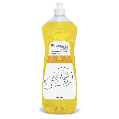 Liquide vaisselle plonge manuelle désinfectant Paredes Access flacon de 1L | Paredes