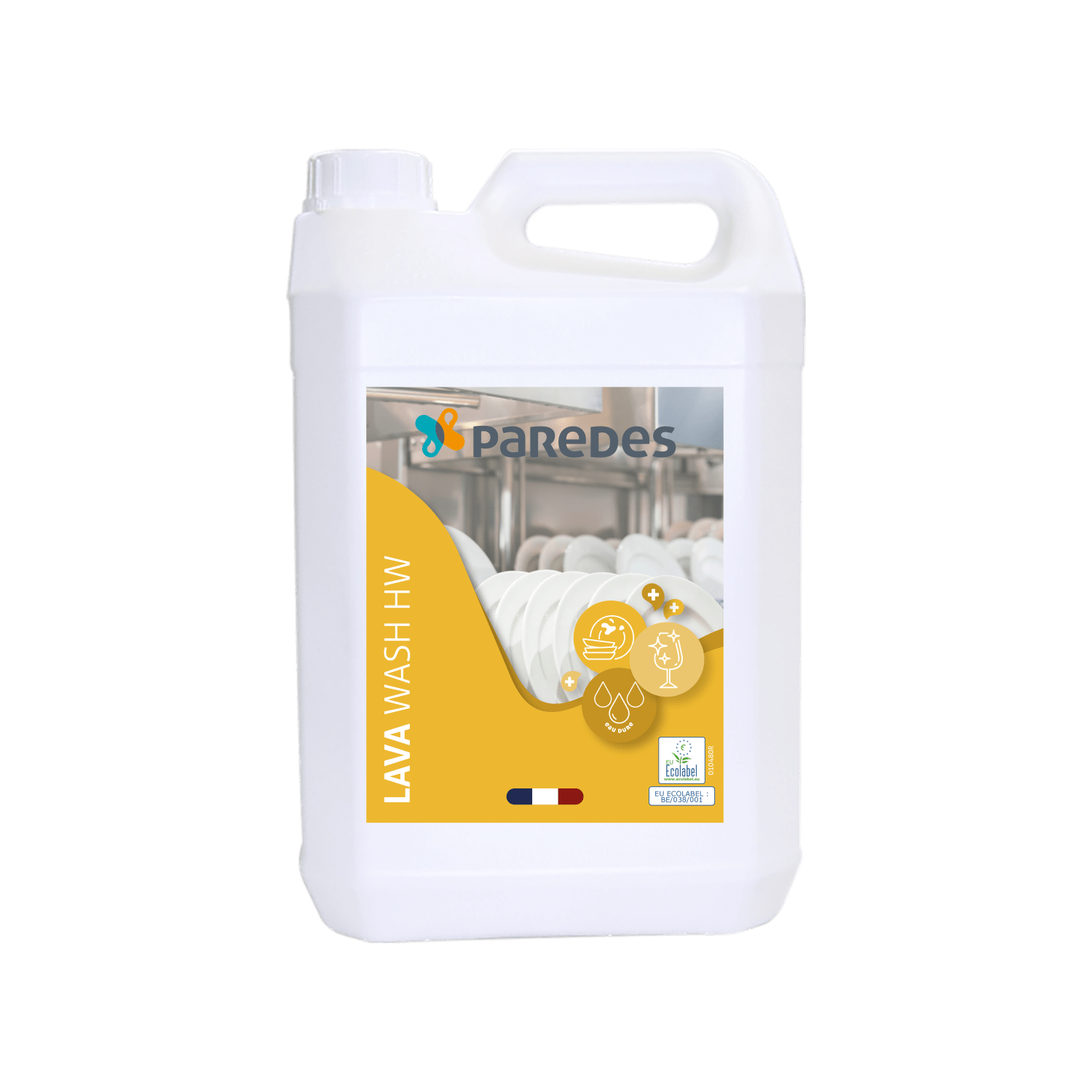 Nettoyant vaisselle machine eau dure Ecolabel Paredes Lava Wash HW ...