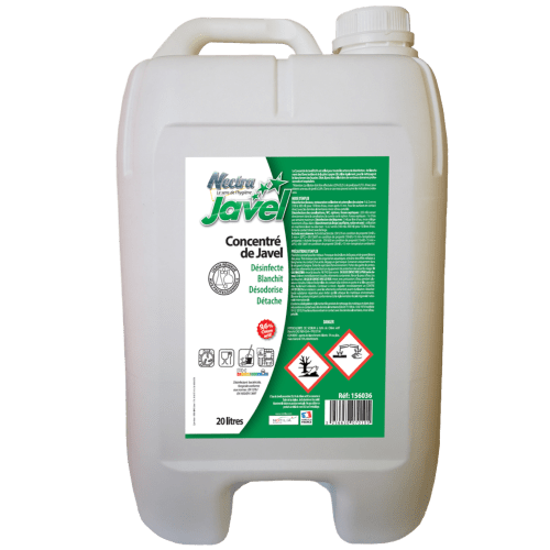Eau de javel à 9,6% de chlore actif Nectra bidon de 20L | Paredes