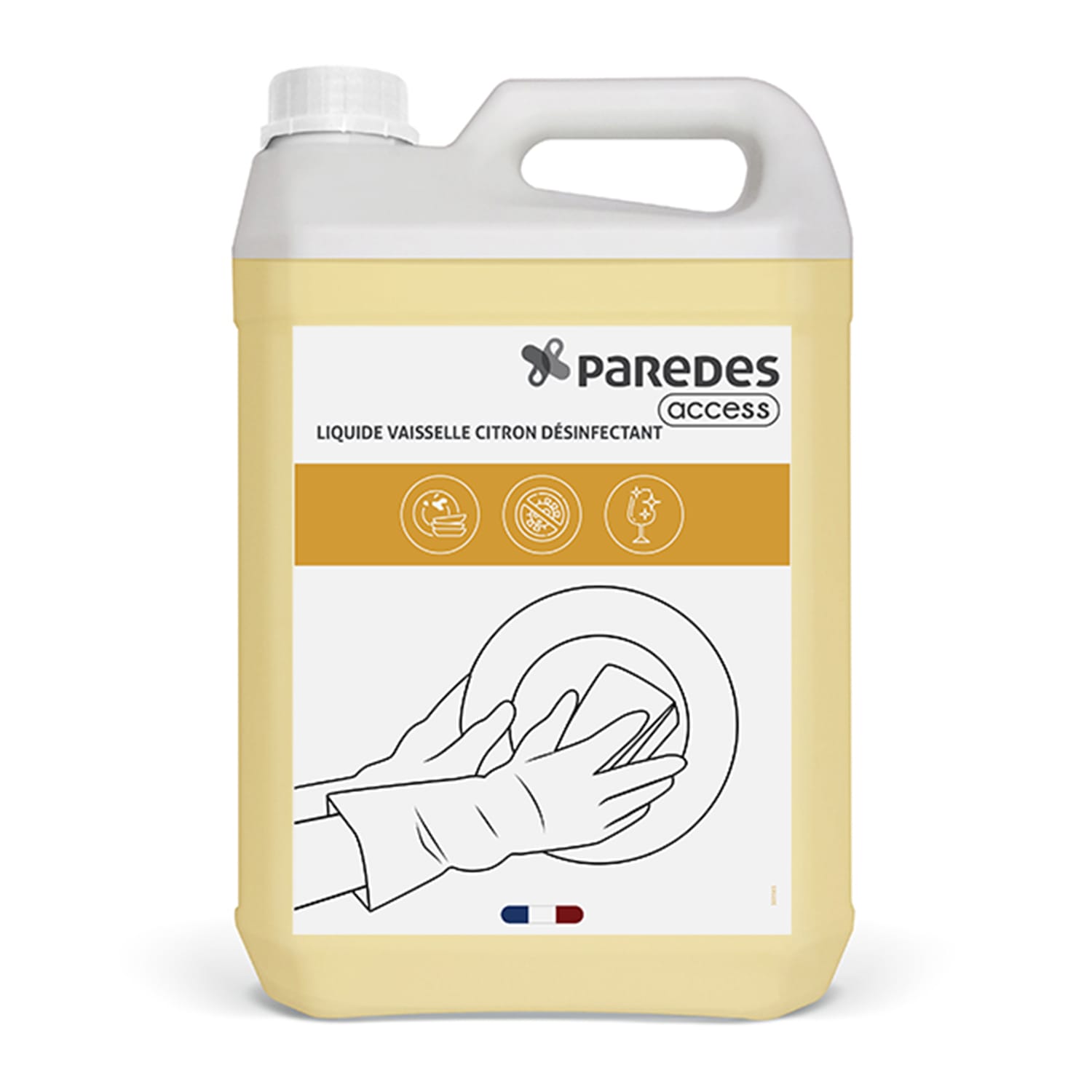 Liquide vaisselle plonge manuelle désinfectant Paredes Access bidon de 5L | Paredes