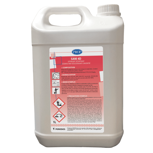 Détergent détartrant désinfectant désodorisant PROP Sani - PAREDES