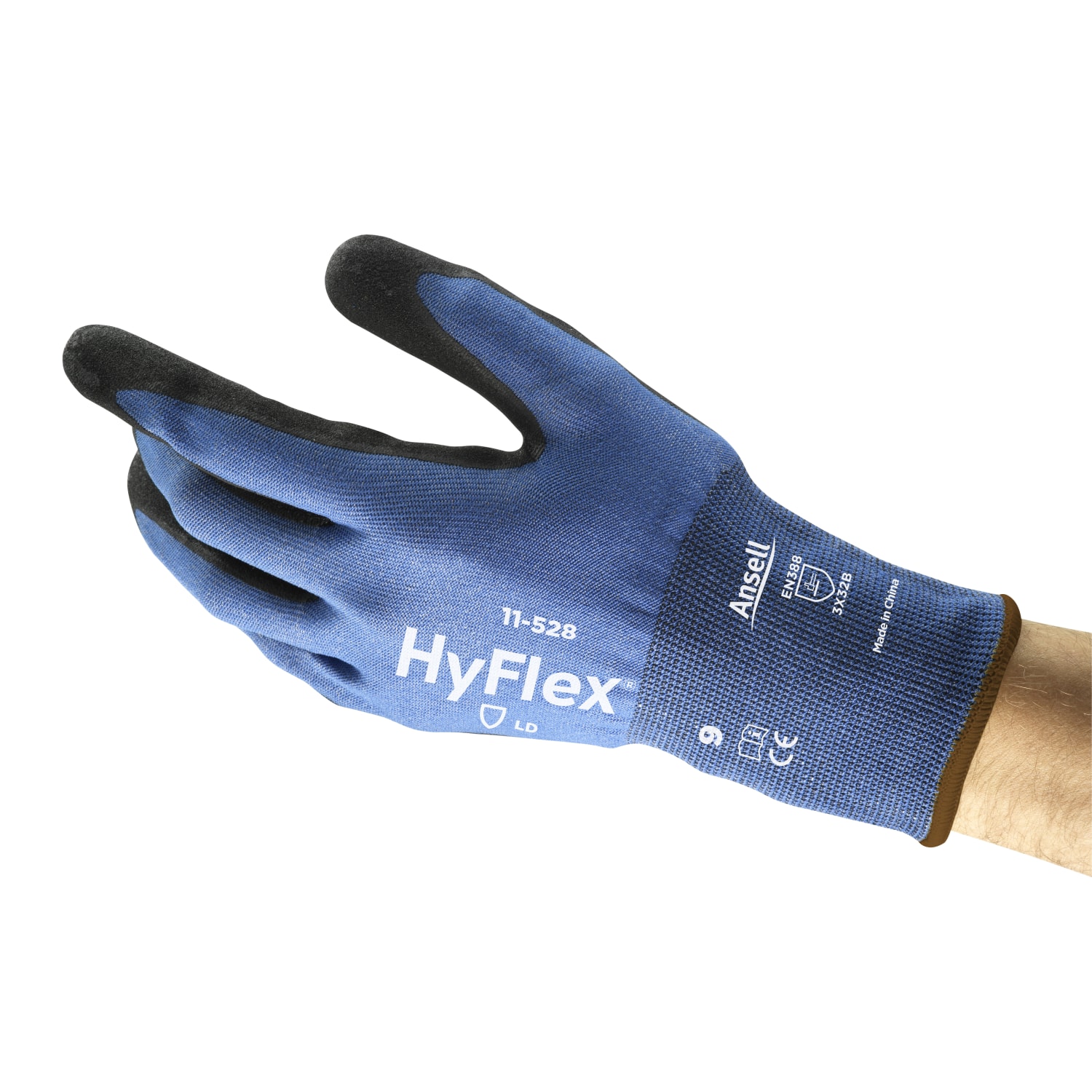 Gant de protection anti-coupure Ansell HyFlex 11-528 enduction nitrile taille 9 | Paredes