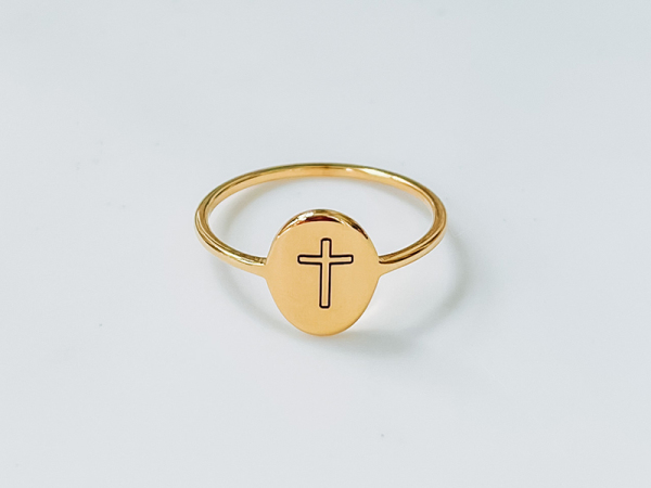 Oval Signet Ring - Faith - Tora Grace