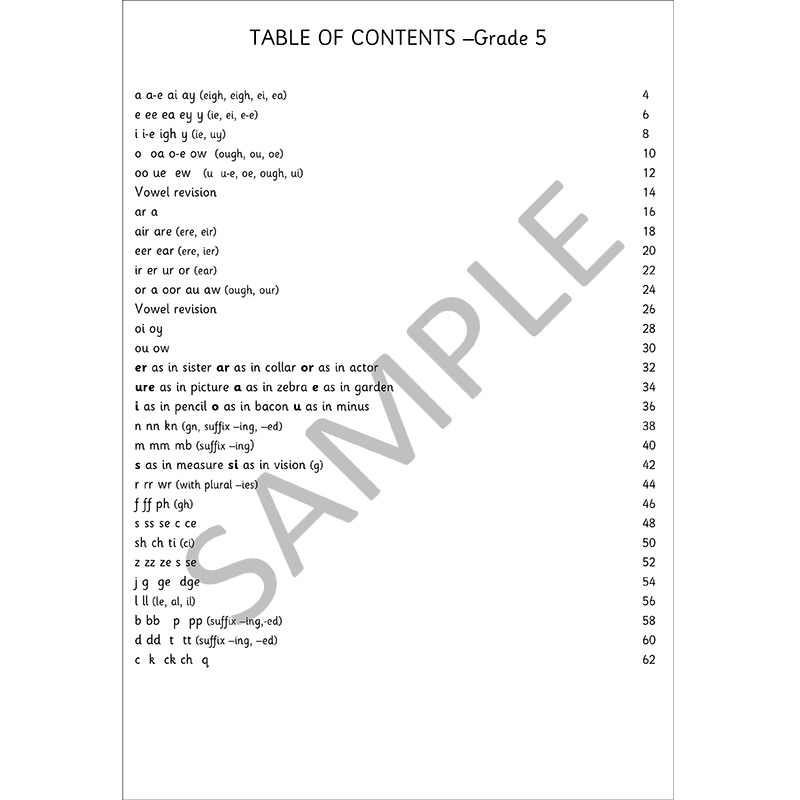 Grade 5 Phonic Workbook - Phonix In A Box