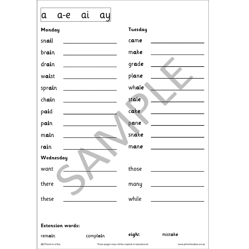 Grade 2 Phonic Workbook (Sassoon Font) - Phonix In A Box
