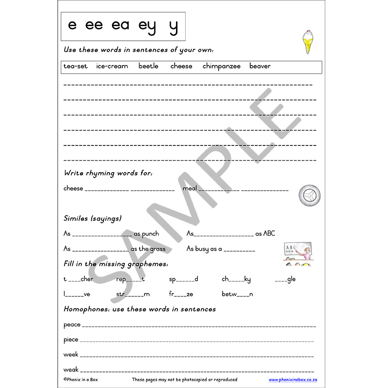 Grade 3 Phonic Workbook (Primary Font) - Phonix In A Box