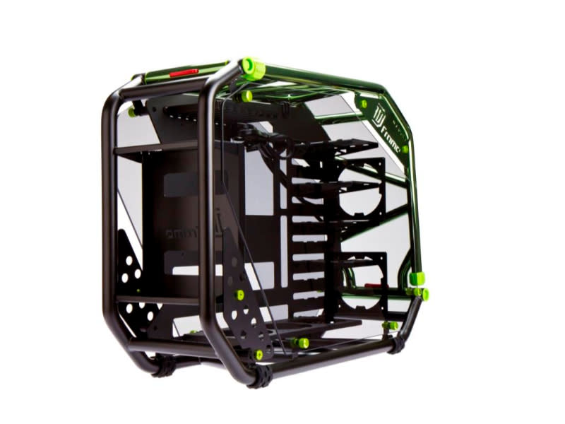 InWin D-Frame 2.0 Black & Green Full Tower Desktop PC Case With Built ...