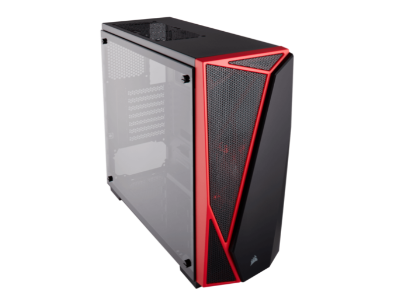 Corsair Carbide Series Spec-04 Red LED Tempered Glass Black & Red Mid ...