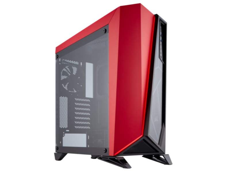 Corsair Carbide Series SPEC-OMEGA Windowed Red & Black Mid Tower Case ...